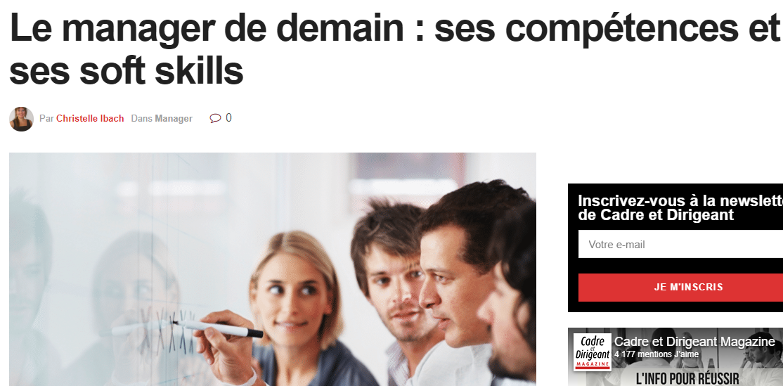 Cadre et Dirigeant. Le manager de demain : ses compétences et ses soft ...